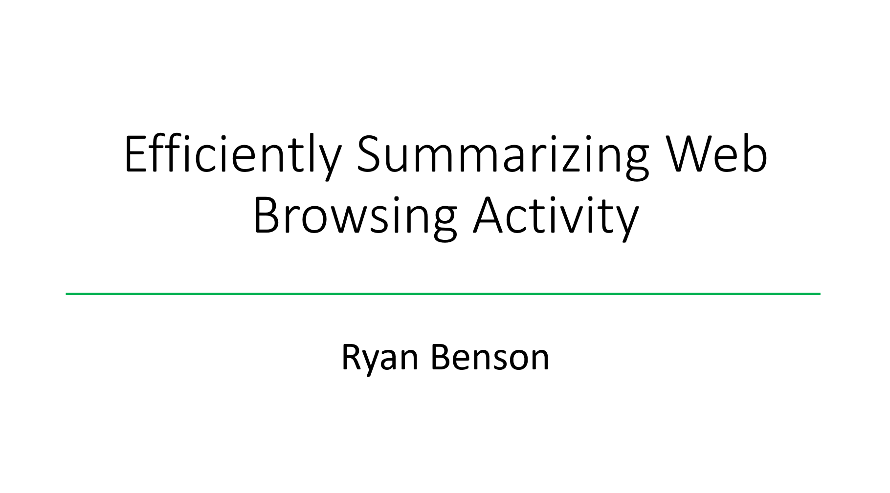 Video of "Efficiently Summarizing Web Browsing Activity" at SANS DFIR ...